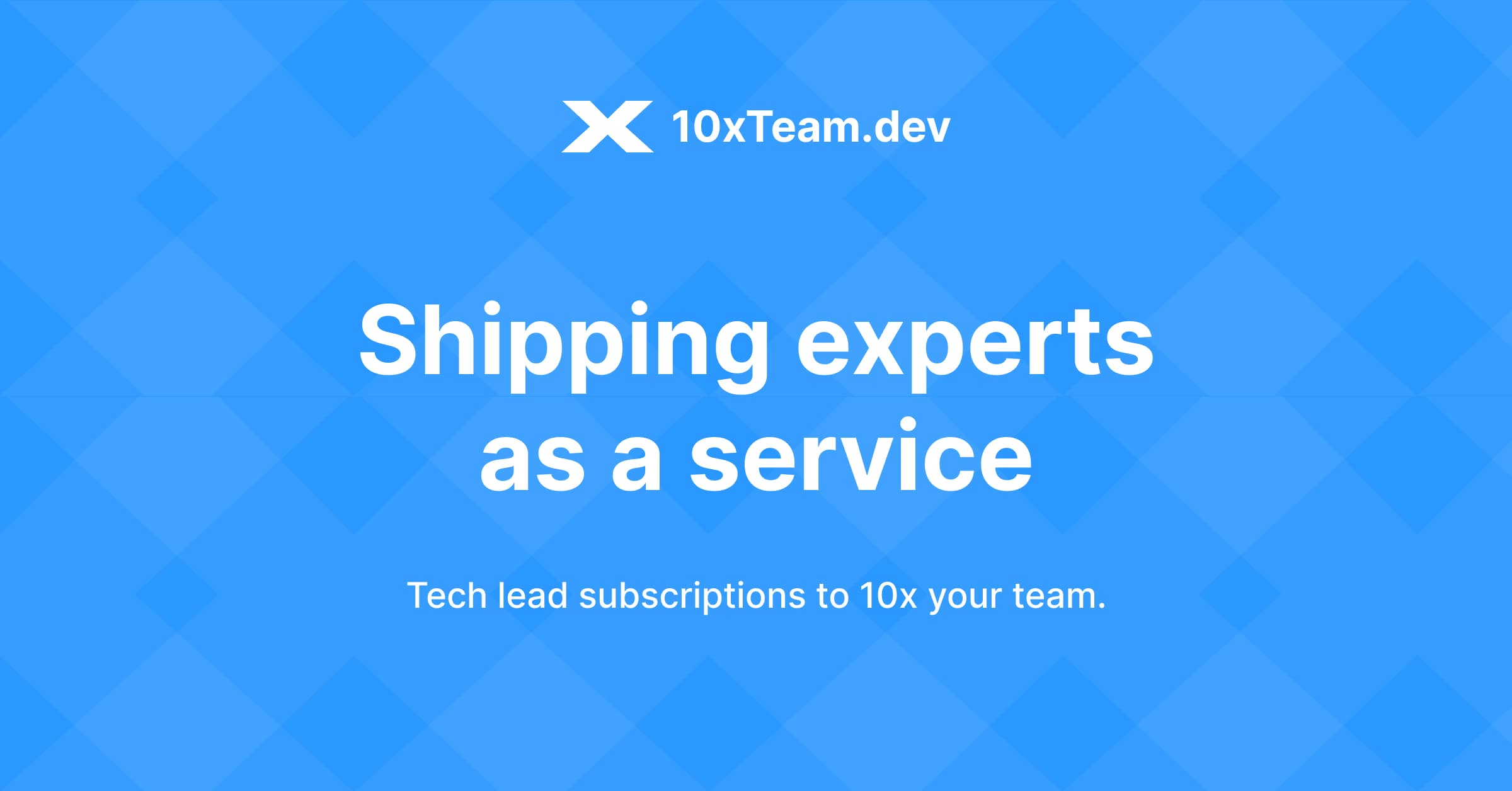 Shipping experts as a service